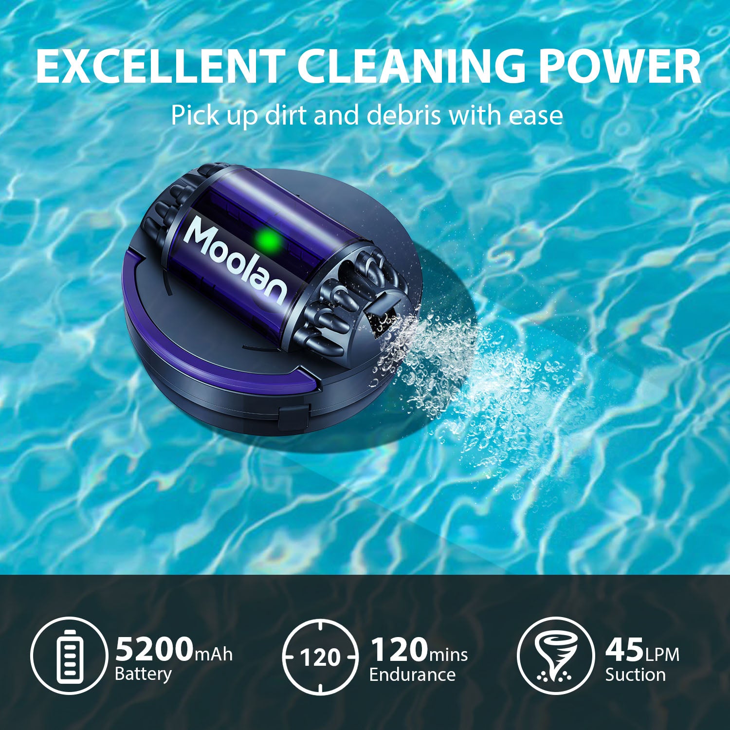 X1 Cordless Rbotic Pool Cleaner – Moolan